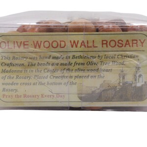 Olive Wood Wall Rosary Hand Made Bethlehem Crucifix Holy Land - Etsy