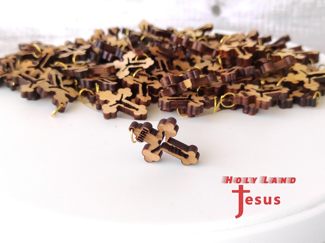 Lot 50 Cross Hand Made Carved Jesus Inri Olive Wood Rosary - Etsy