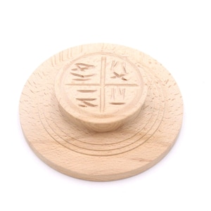 WOOD Bread Stamp Holy Land Prosphora Orthodox Liturgy Traditional Greek ...