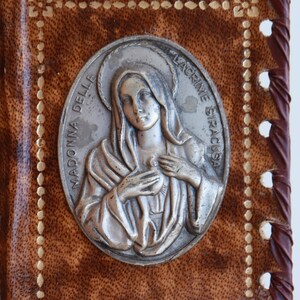 PROTECTION Prayer Old POKET SHRINE Icon Antique Virgin Mary Religious ...