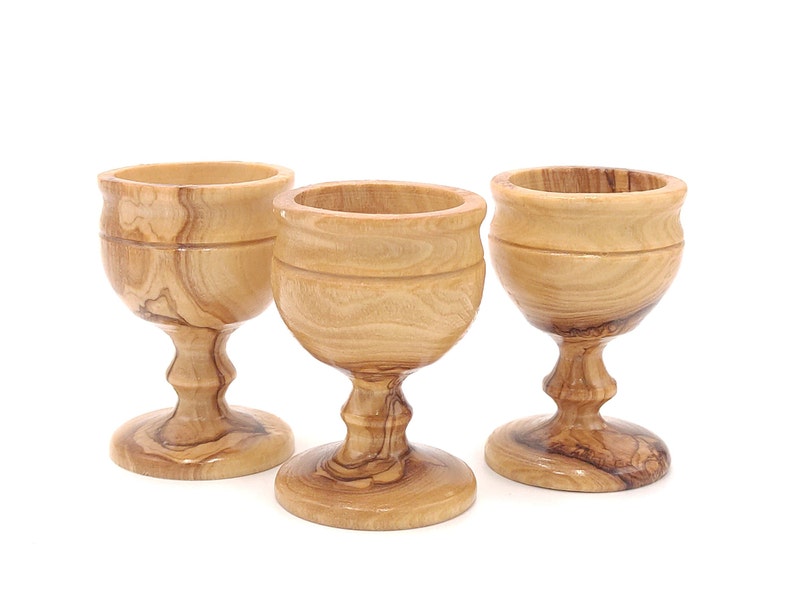 Olive Wood Chalice Cup Authentic Communion Wine Hand Made Olive Wood ...