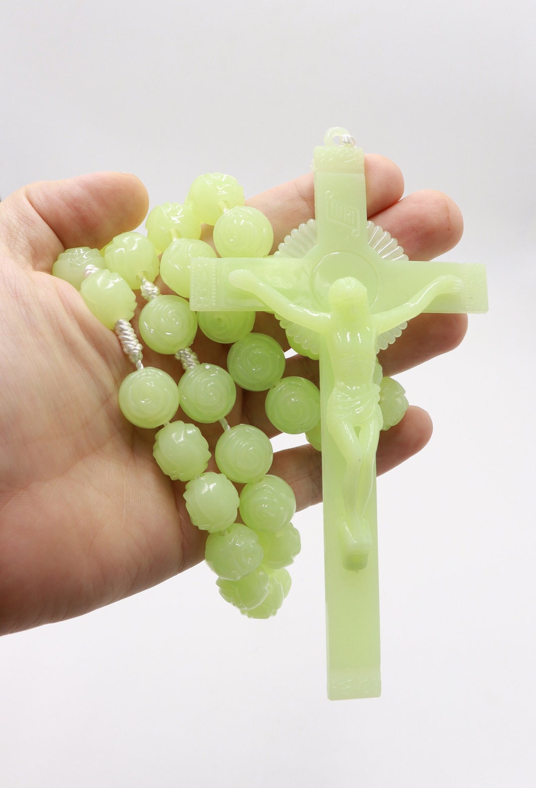 Wall Rosary Large Beads Luminous Glowing Catholicism Religious Gift ...