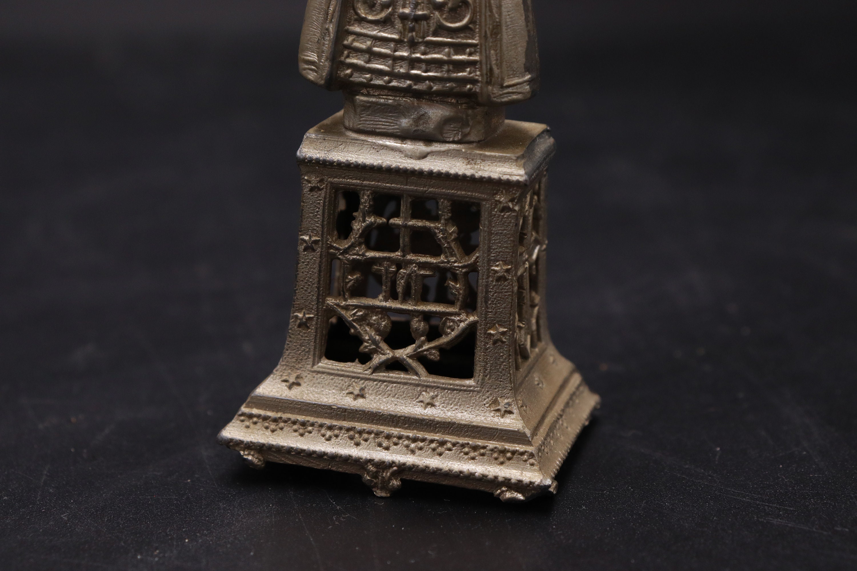 Our Lady of Montaigu Statue Miniature Figure Metal Antique Mary Virgin ...