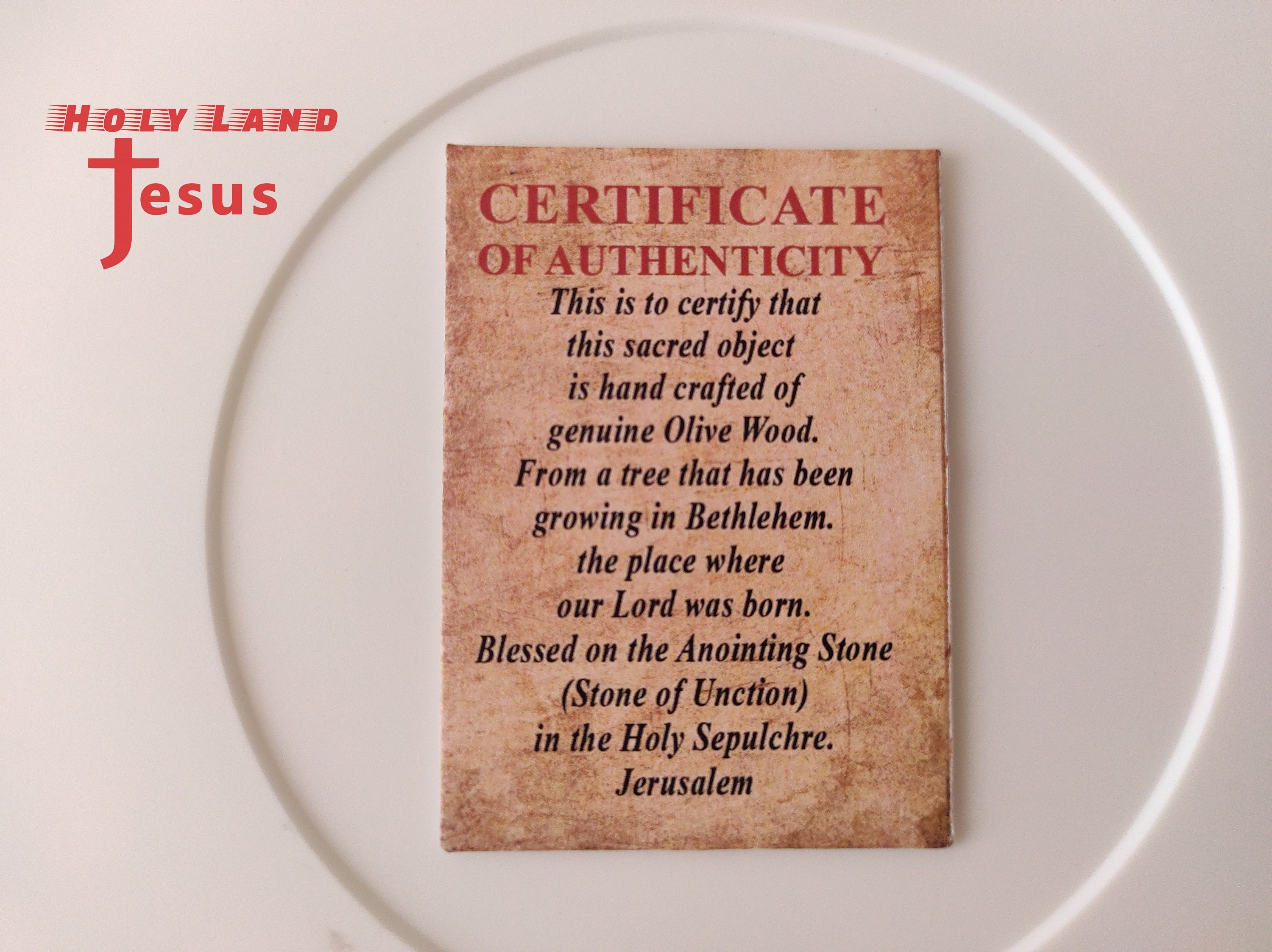 Olive Wood Cross Hand Made With Certificate of Authenticity Standing ...