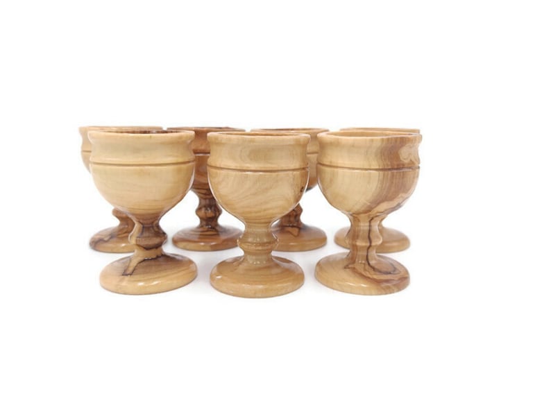 Olive Wood Chalice Cup Authentic Communion Wine Hand Made Olive Wood ...
