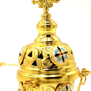 Burner Incense Orthodox Church Gold Cross Holy Land Christianity ...