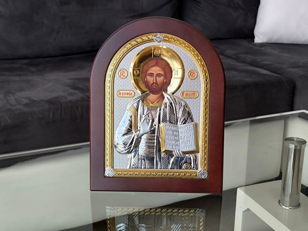 Christ Jesus Icon Handicraft Hanging \ Standing Gold Silver 950 ...