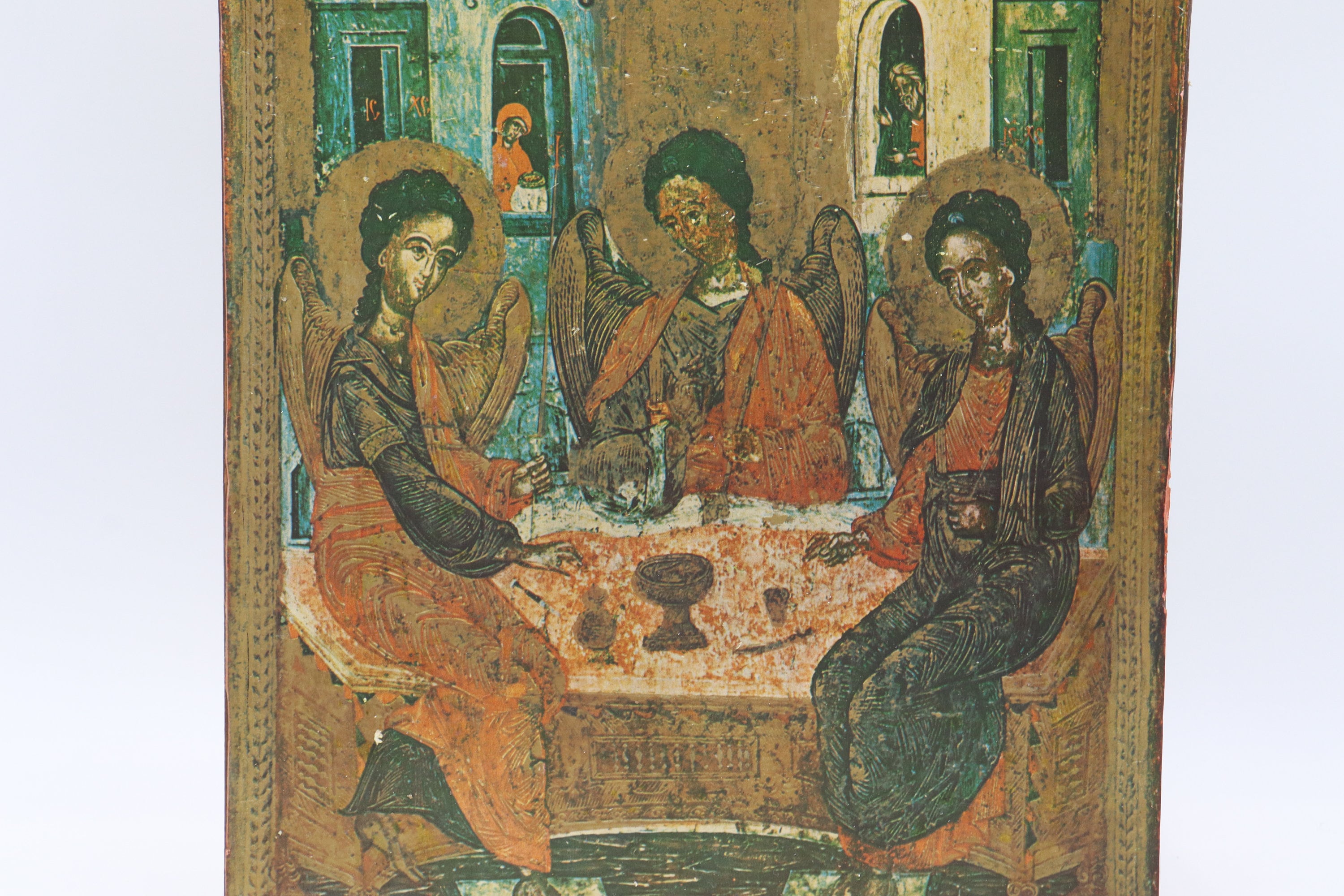 Abraham and the Three Angels Icon Trinity Antique Hand Painted - Etsy