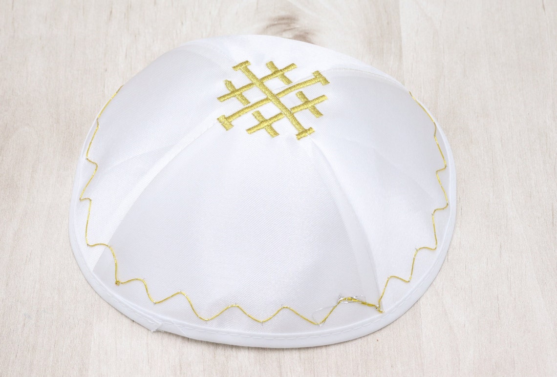Cardinals Cap Pope Priest Hat Pastor Cross White Gold Jerusalem Holy ...