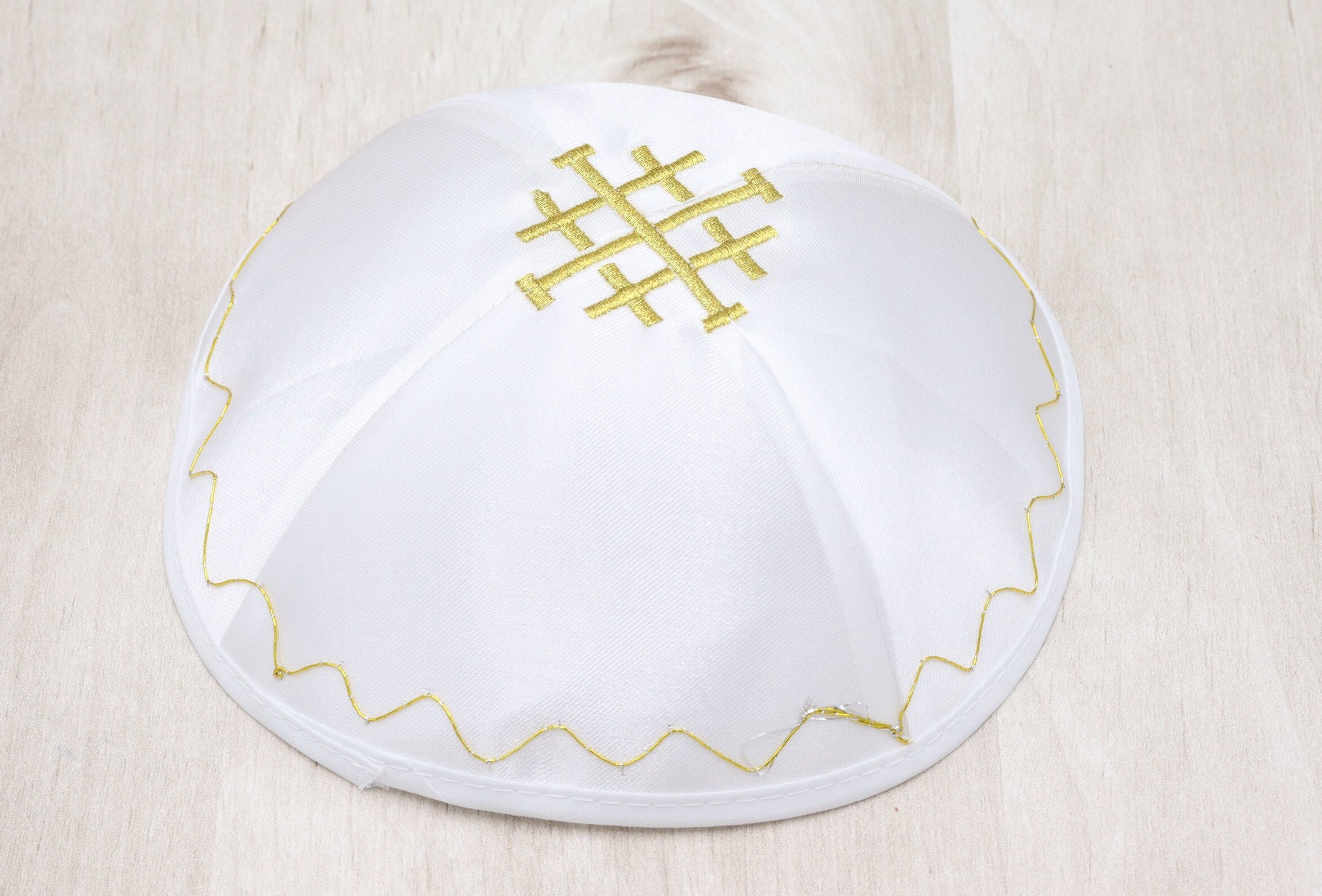 Cardinals Cap Pope Priest Hat Pastor Cross White Gold Jerusalem Holy ...