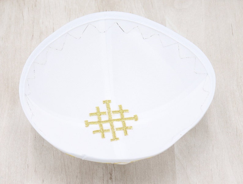 Cardinals Cap Pope Priest Hat Pastor Cross White Gold Jerusalem Holy ...