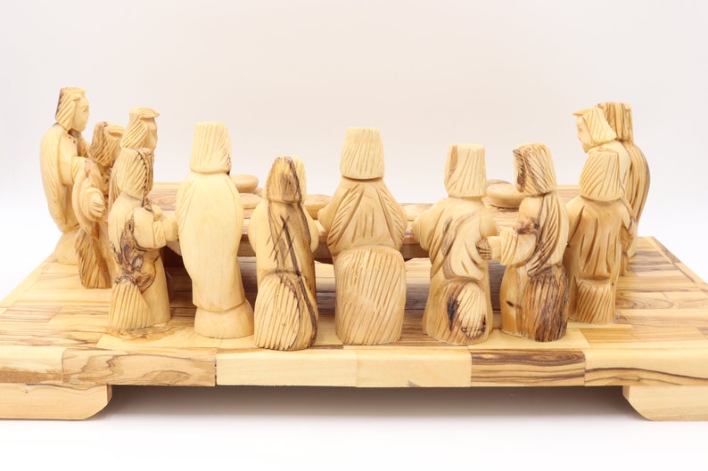The Last Supper Olive Wood Statue Hand Made Jerusalem Holy Land ...