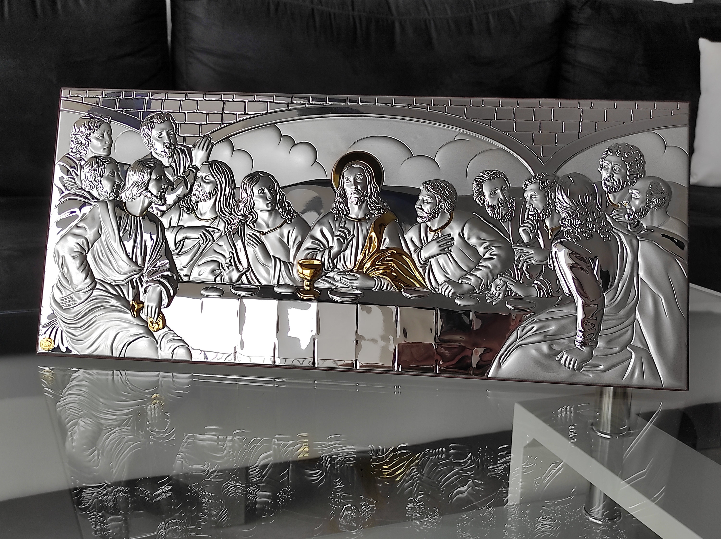 The Last Supper 19.68'' Silver 950 Holy Icon | Etsy