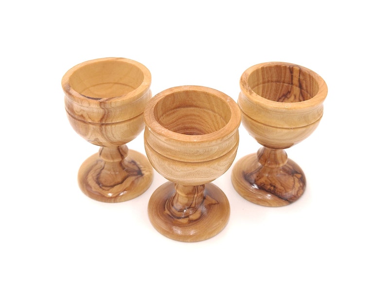 Olive Wood Chalice Cup Authentic Communion Wine Hand Made Olive Wood ...