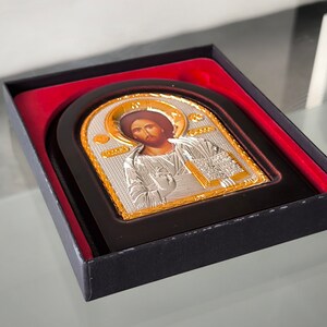 Icon of Christ Jesus Handicraft Hanging \ Standing Gold Silver 950 ...
