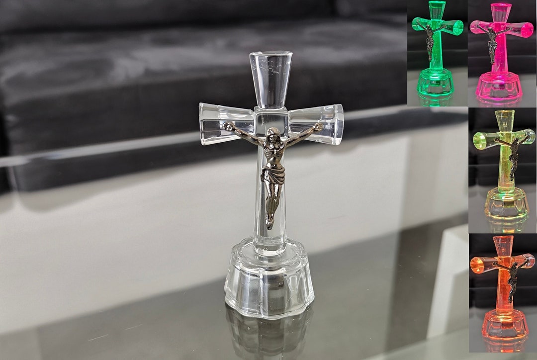 Crucifix Hidden Lighting Crystal Jerusalem Cross Religious Crosses ...