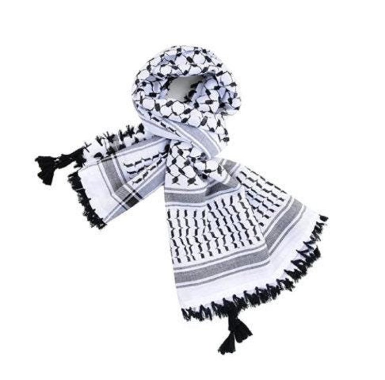 Kufiyah Scarf Palestinian Keffiyeh Arab White Black - Etsy