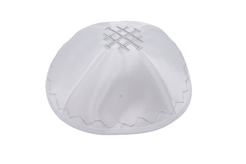 Cardinals Cap Pope Priest Hat Pastor Cross White Silver Jerusalem Holy ...