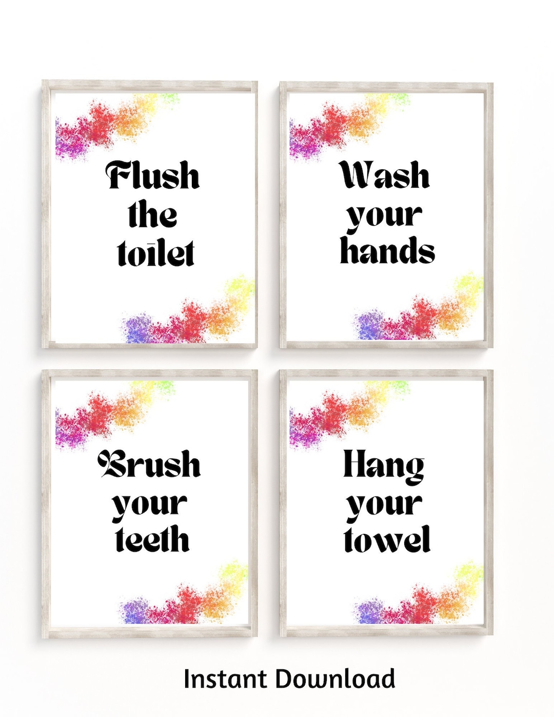 Colorful Kids Wall Art Printable Rainbow Sign -digital Download ...
