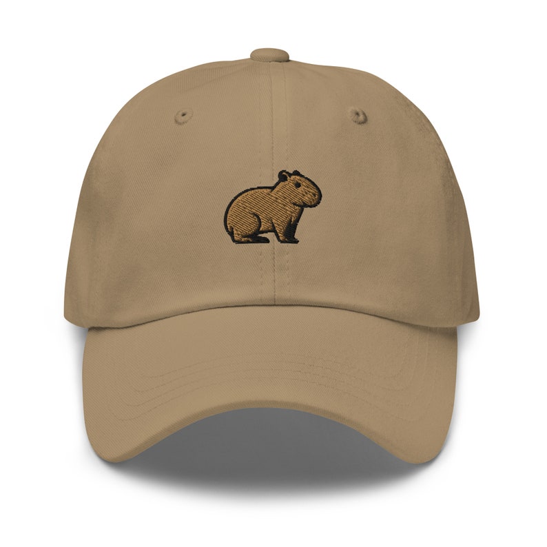Capybara Baseball Cap, Embroidered Capybara 6 Panel Dad Hat, Fun Capy ...