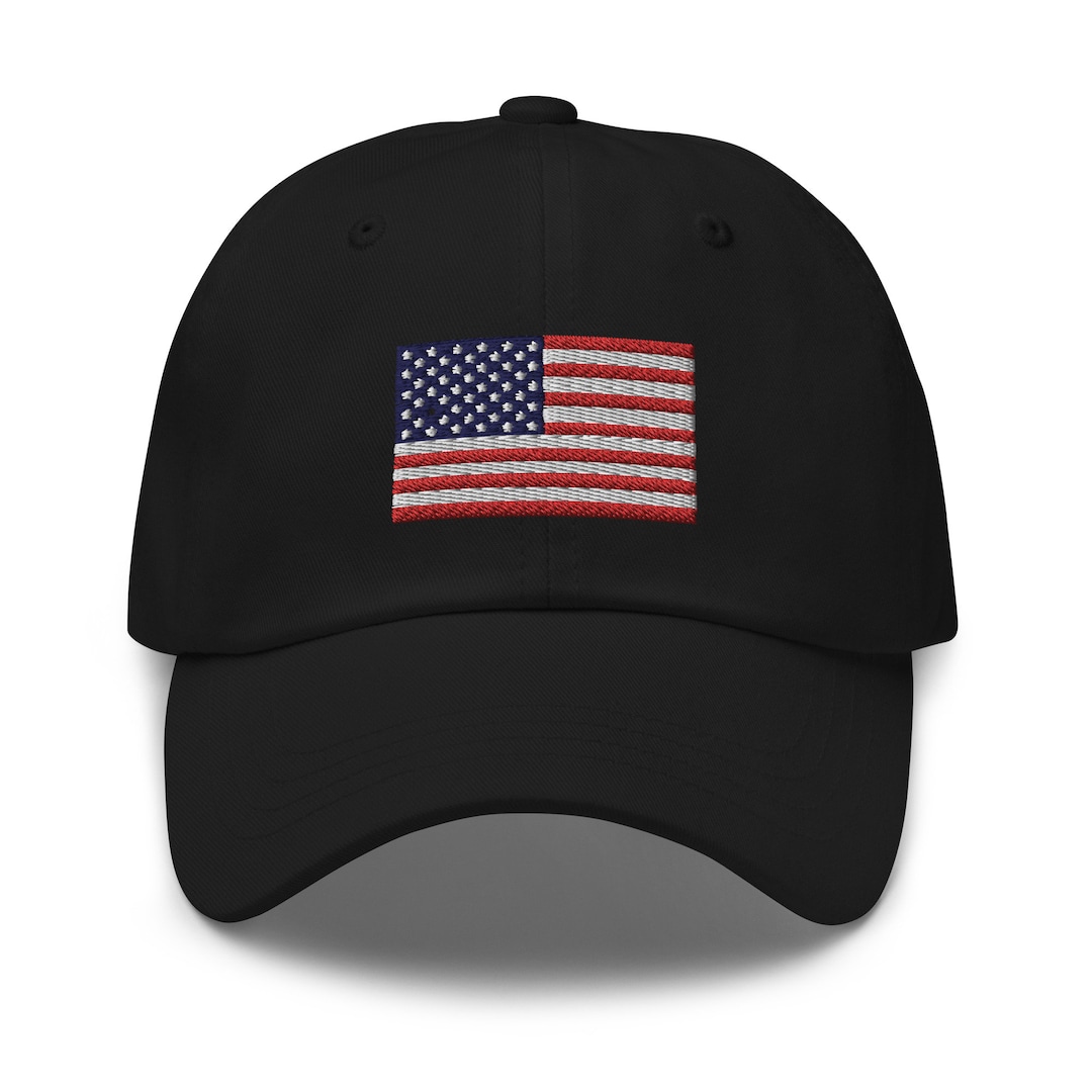 American Flag Hat, USA Flag Cap, USA Flag Embroidered Dad Hat, American ...