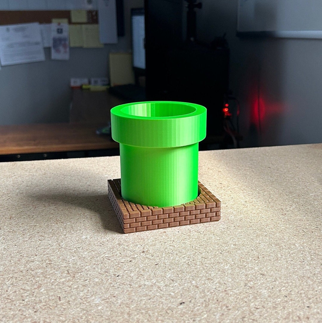 Super Mario Warp Tube Planter 3D Printed - Etsy