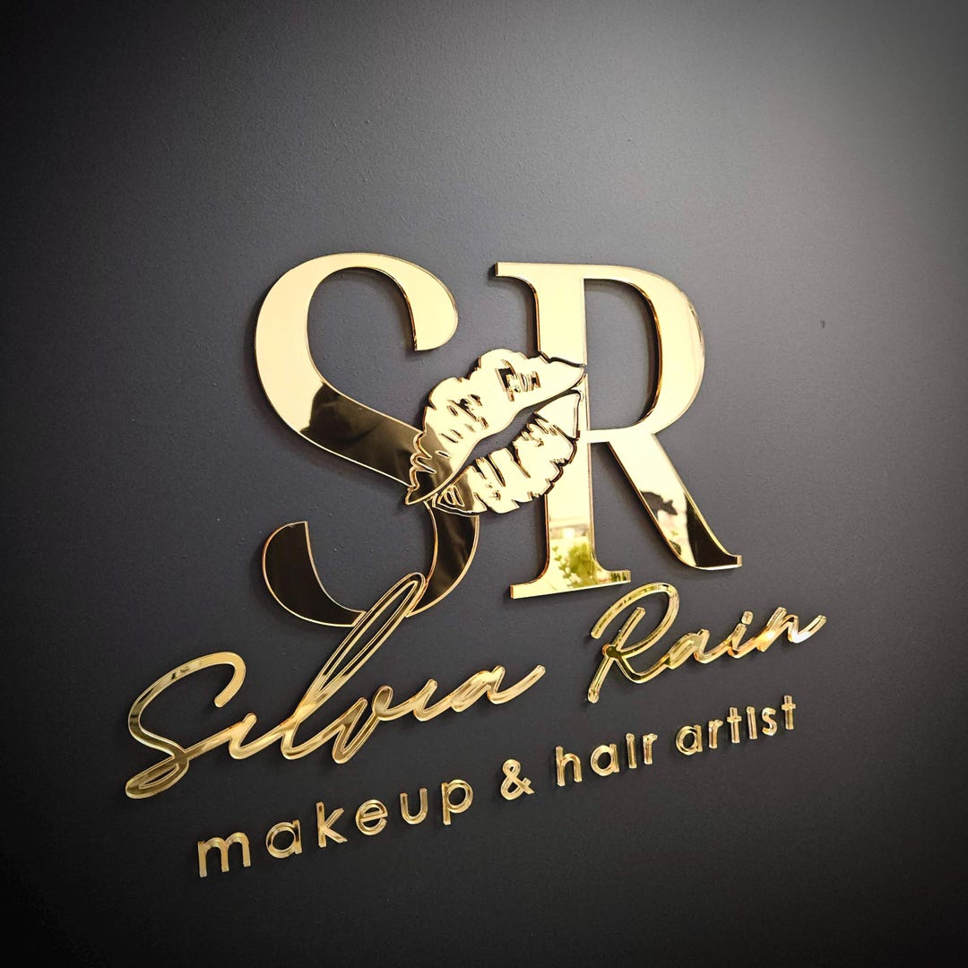 Business Sign Wall Mounted 3D Logo for Reception, Beauty Salon Sign ...