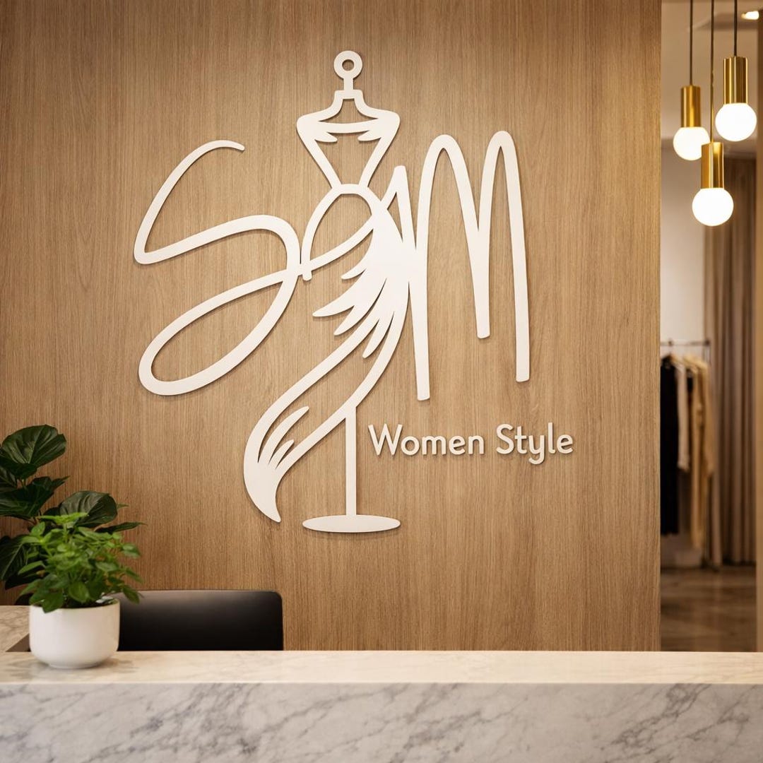Personalized Wood Logo for Wall: Custom Sign Business, Wall Decor - Etsy