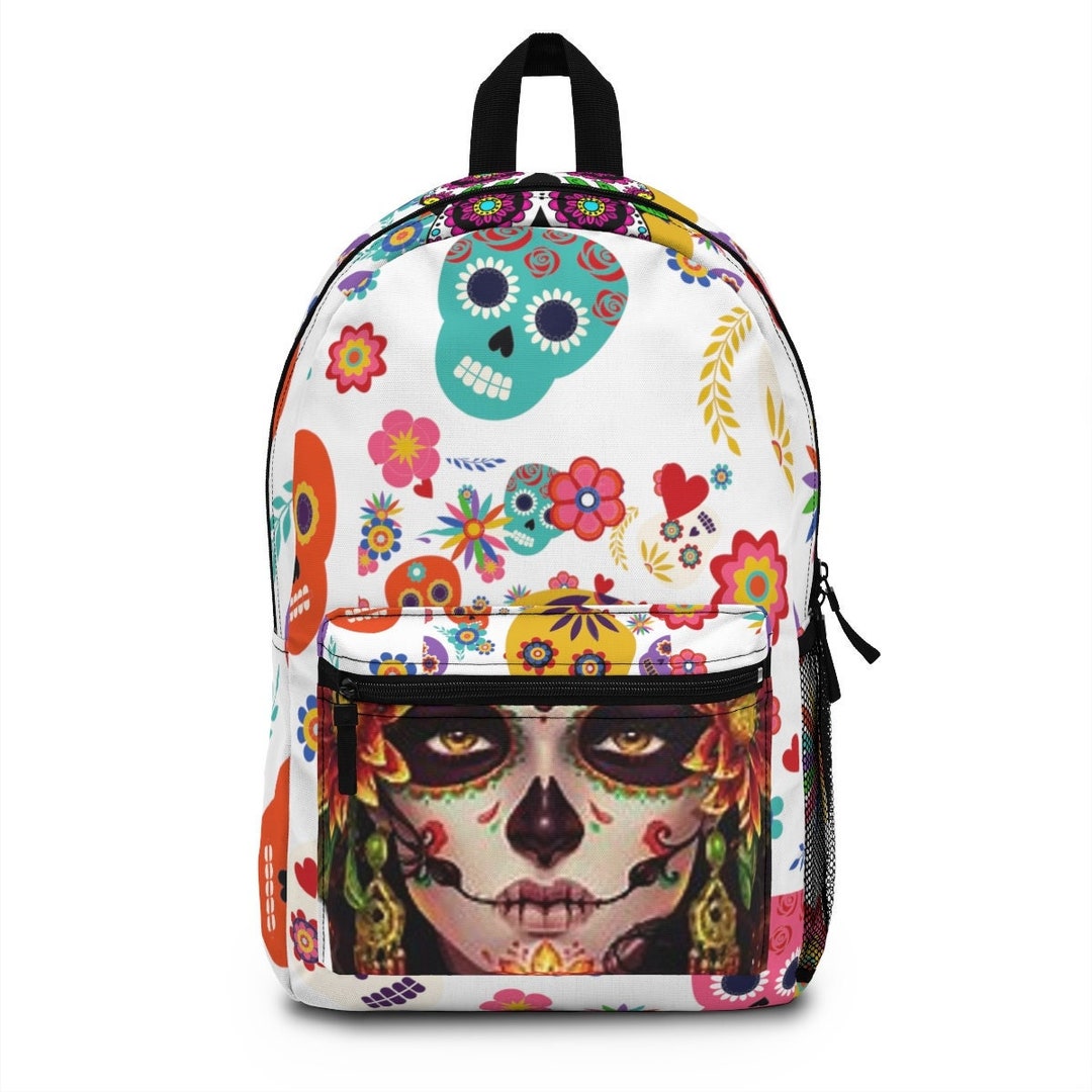 Funny Sugar Skull Backpack, Day of the Dead Sugar Skull Backpack ...