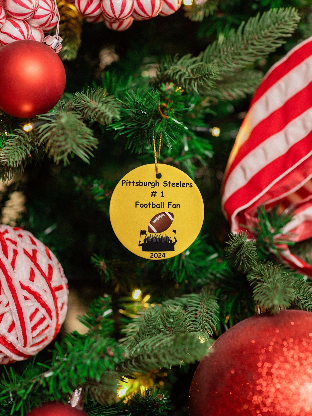 Pittsburgh Steelers #1 Football Fan Ceramic Ornament, Gift for Sports ...