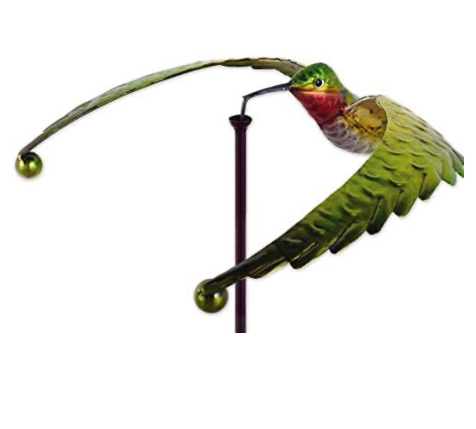 Hand crafted metal hummingbird garden art Balancing Spinner | Etsy