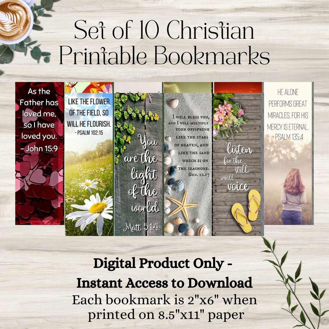 Bible Study Printable Digital Download Bookmark Inspiring Bundle 12 ...