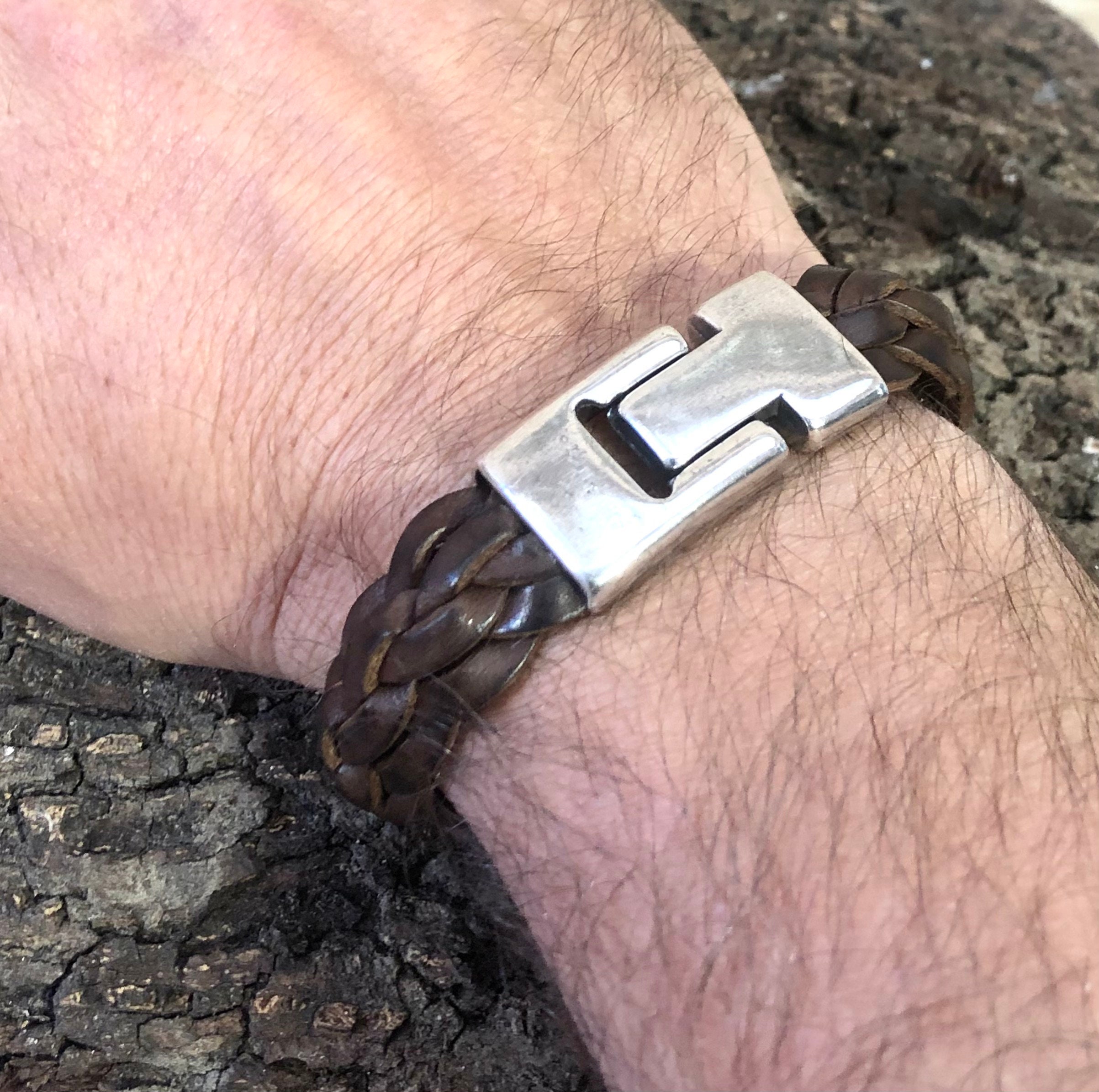 Elevated Braid Bracelet BRIDGE MODEL Italian Leather and - Etsy