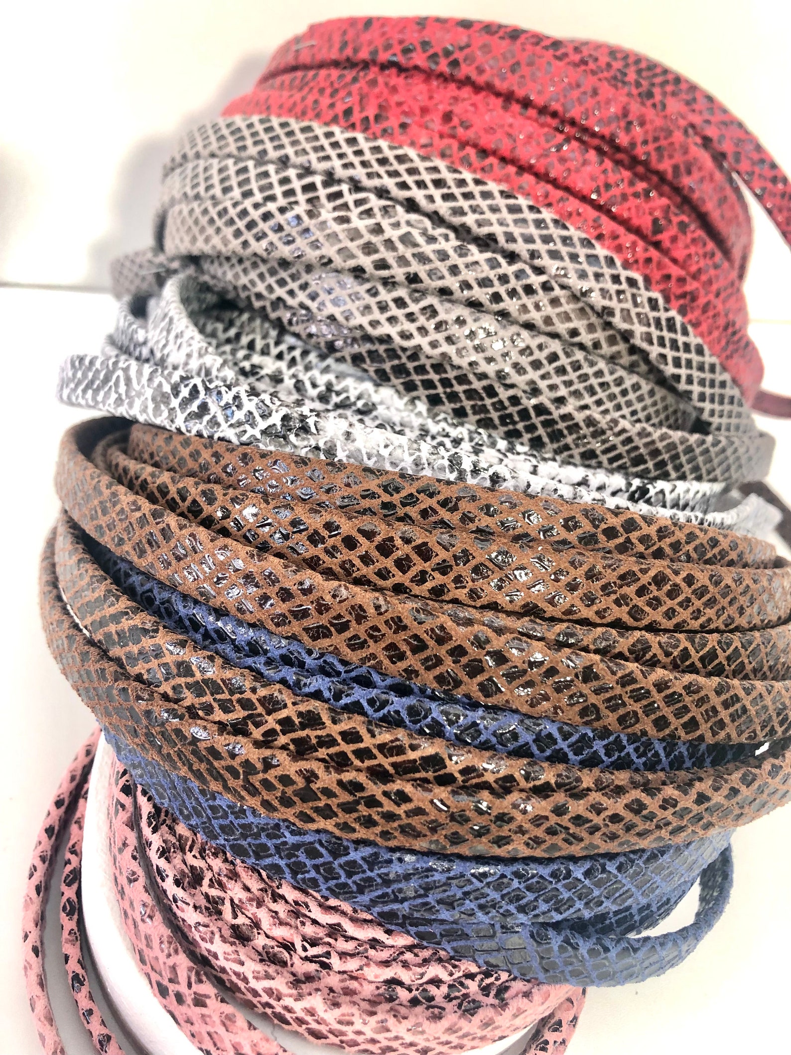 Silver and Leather Woman Bracelet O-ring Bracelet LINCE Lp - Etsy