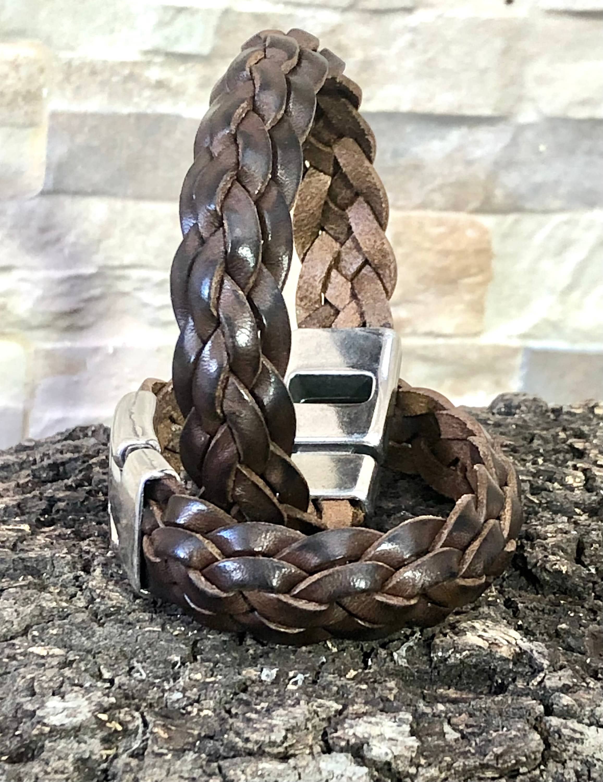 Elevated Braid Bracelet BRIDGE MODEL Italian Leather and - Etsy