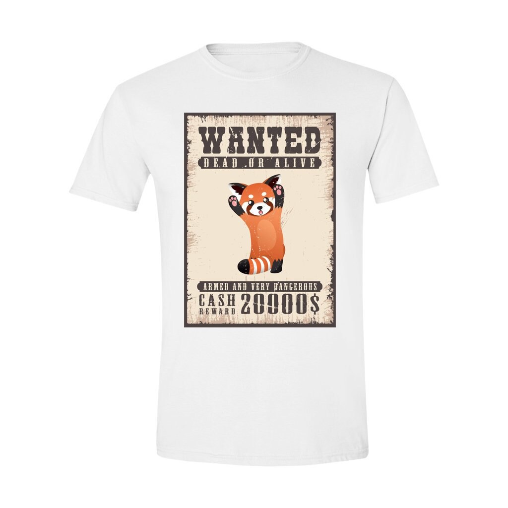 Escaped Amblin' Red Panda Wanted Poster T-shirt - Etsy UK