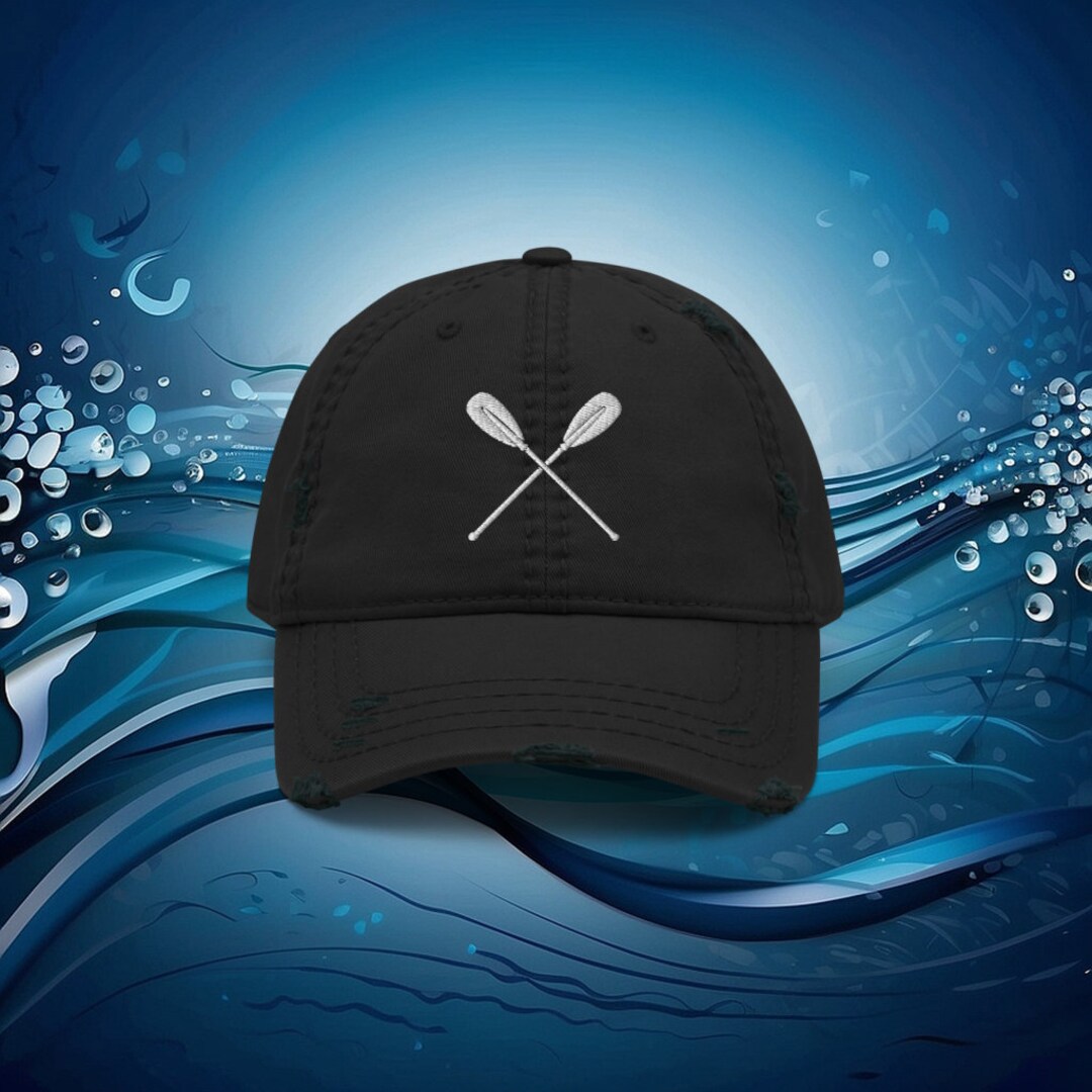 Rowing Crew Embroidered Oars Vintage-inspired Distressed Baseball Hat ...