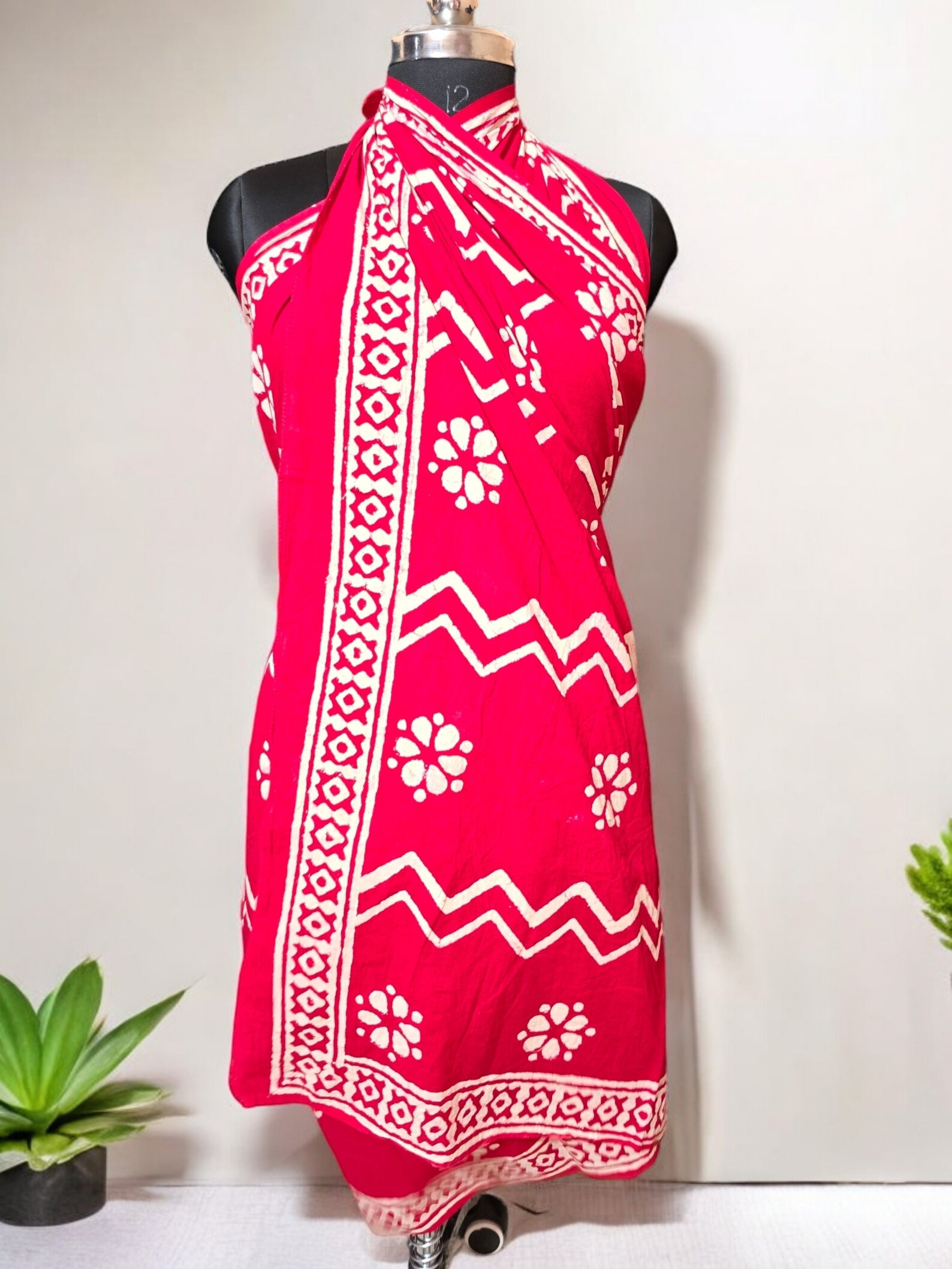 Premium Hand Block Print Cotton Set of 3sarong, Beach Wrap Women Pareo ...