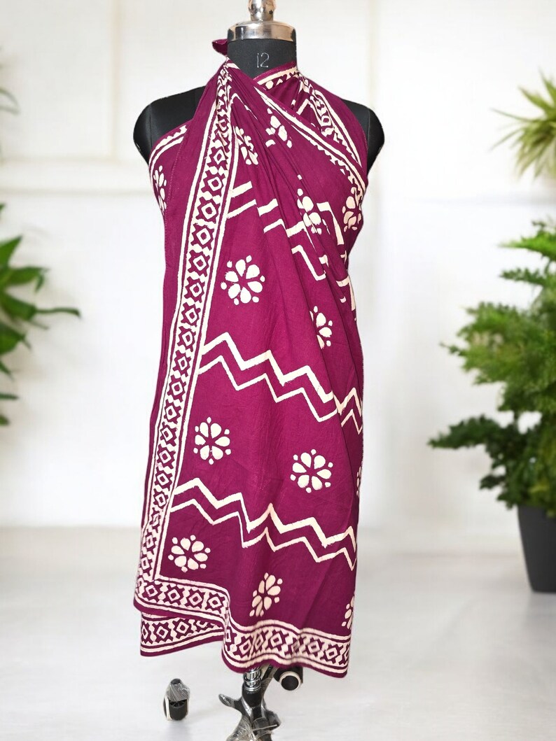 Premium Hand Block Print Cotton Set of 3sarong, Beach Wrap Women Pareo ...