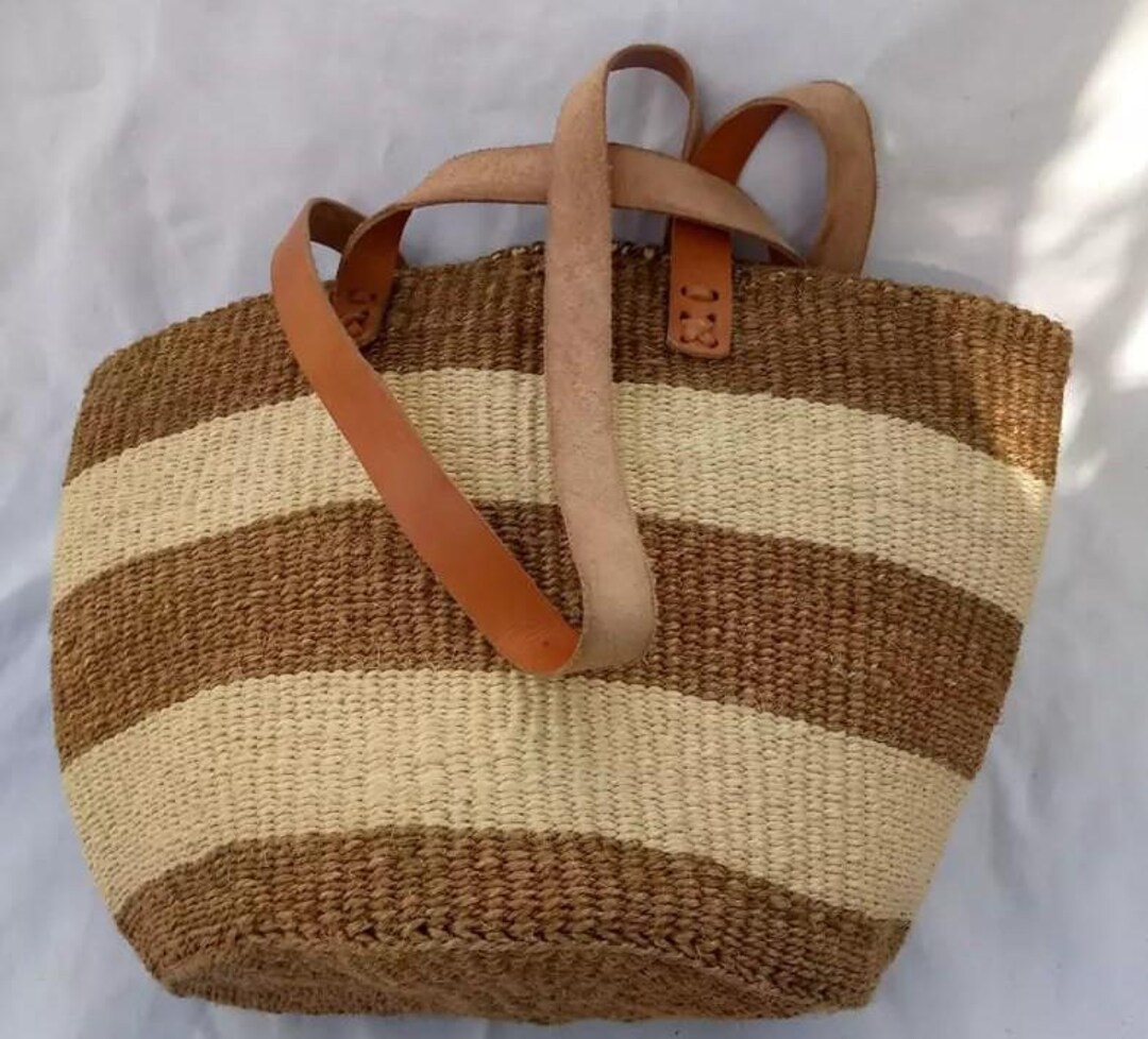 Sisal Tote Bag//sisal Woven Basket Bag//sisal Tote Bag//ladies Beach ...