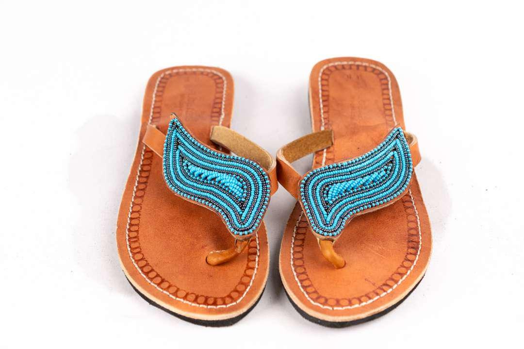Quality Leather Sandals Beaded Leather Sandals Hand Made Leather ...