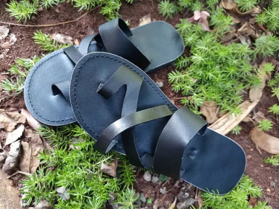Men's Leather Sandals Mens Open Shoes Gift for Him - Etsy