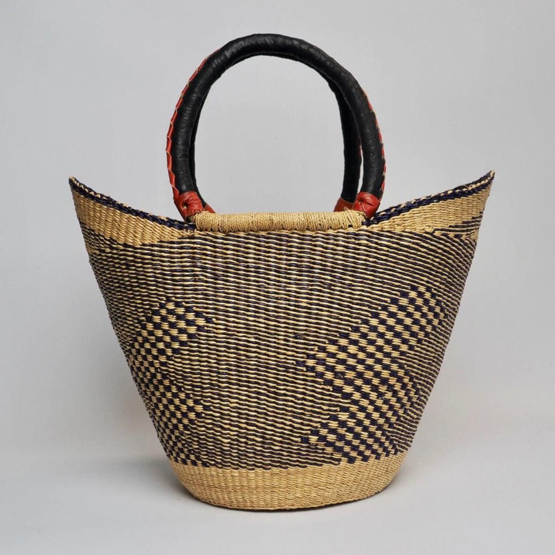 Large Ghana Baskets Market Basket Large U Shaped Bolga Shopper Basket ...