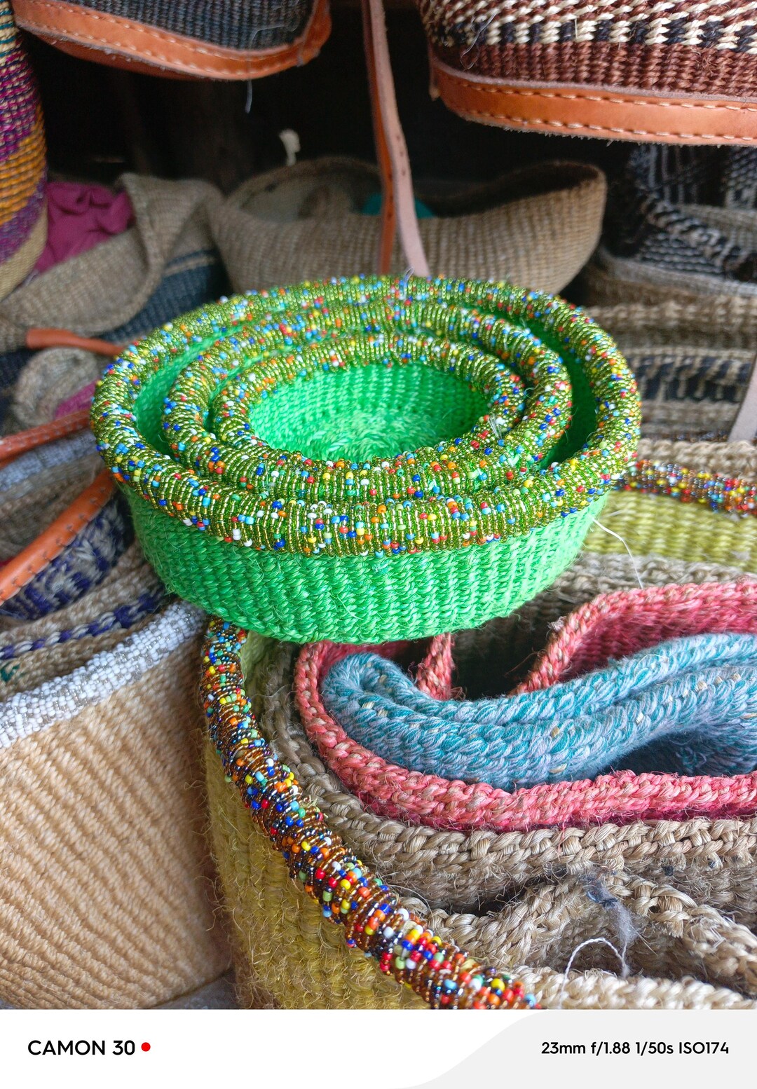 Beaded Table Baskets Woven Fruit Baskets Wall Decor Baskets Table ...