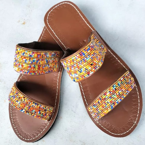 Beaded Sandals - Etsy