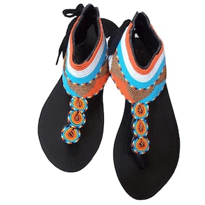 Maasai Sandals Beach Sandals Summer Shoes Maasai Open Shoes for Ladies ...