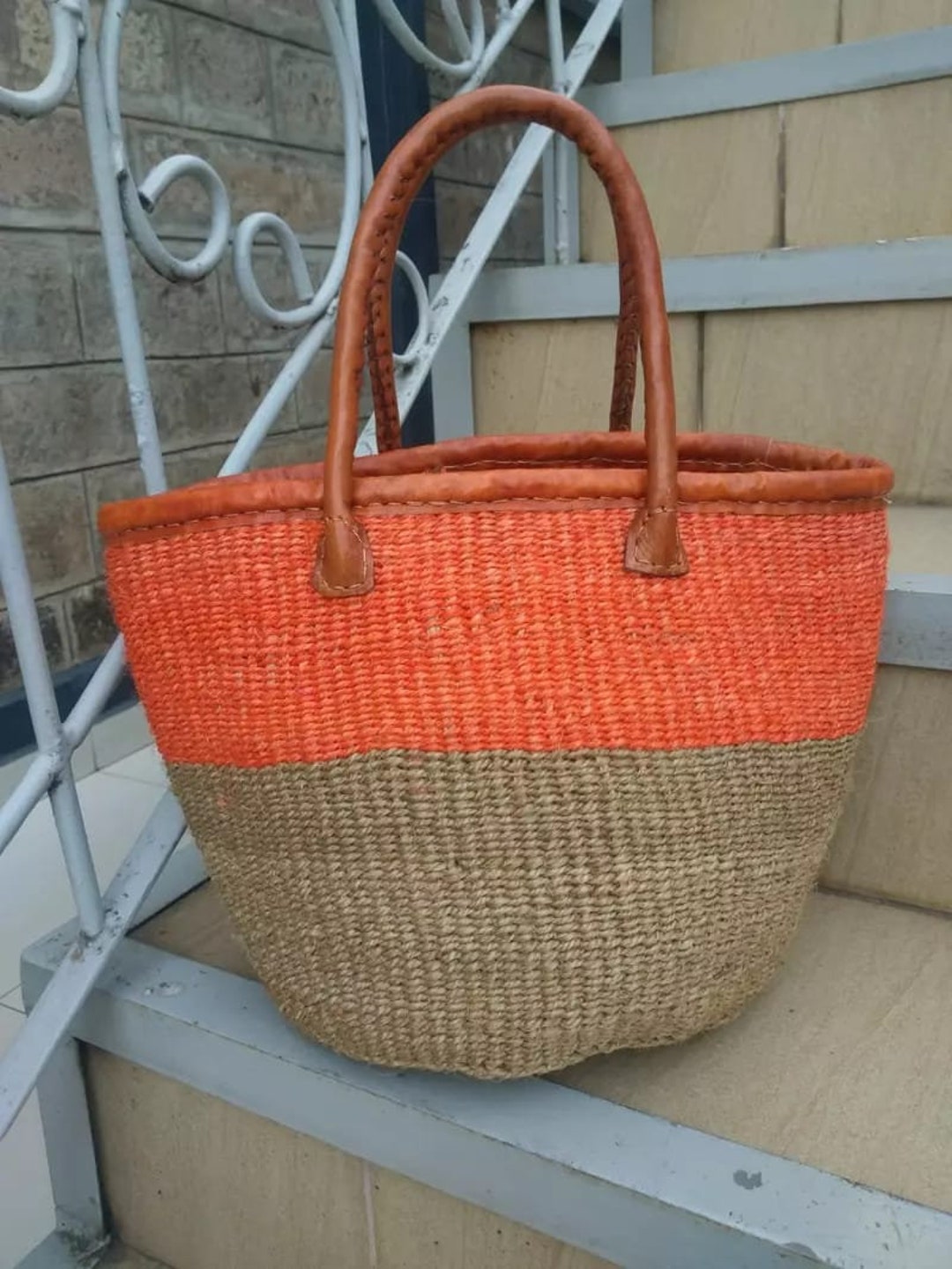 Sisal Woven Shopper Bag Woven Kiondo Hand Woven Bag Sisal Shopping Bag ...
