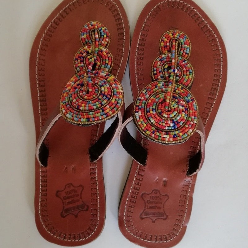 Beaded Sandals - Etsy