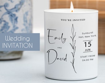Candle Wedding Invitation - Etsy