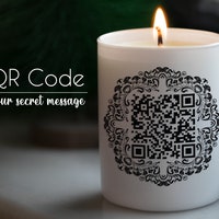 Your Secret Message in Qr Code, Custom Candle Gift for Her or Him ...